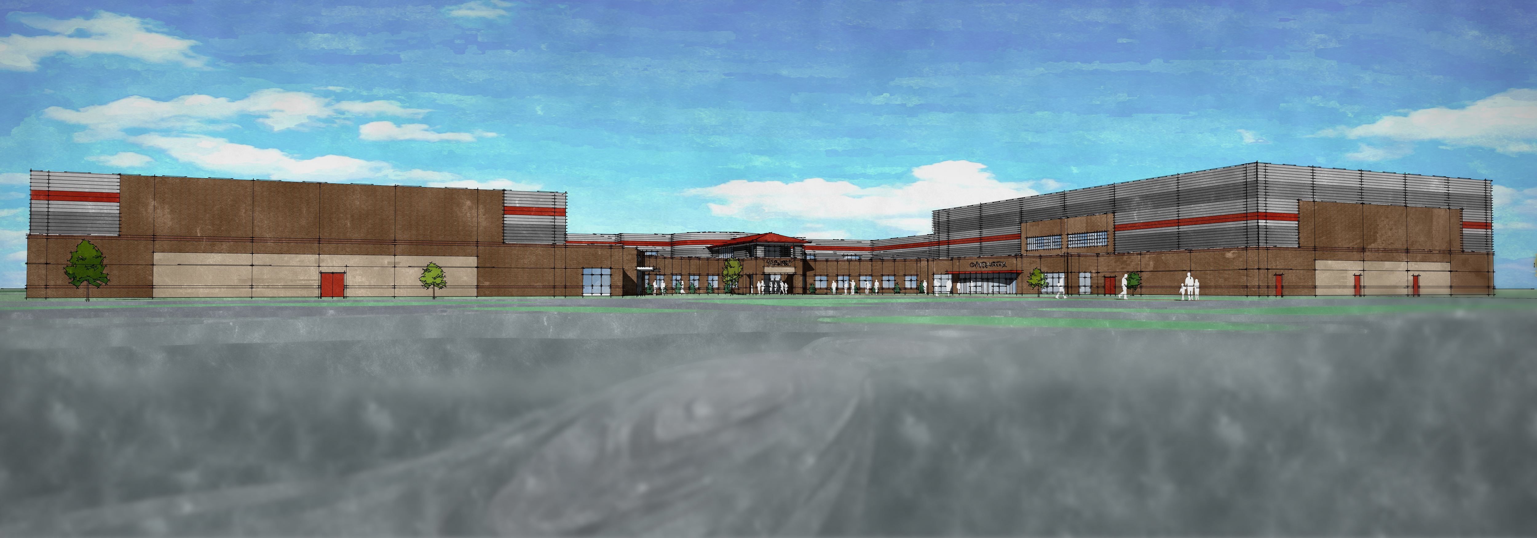 1393 TCHS Front Facade Rendering - Sherman Carter Barnhart